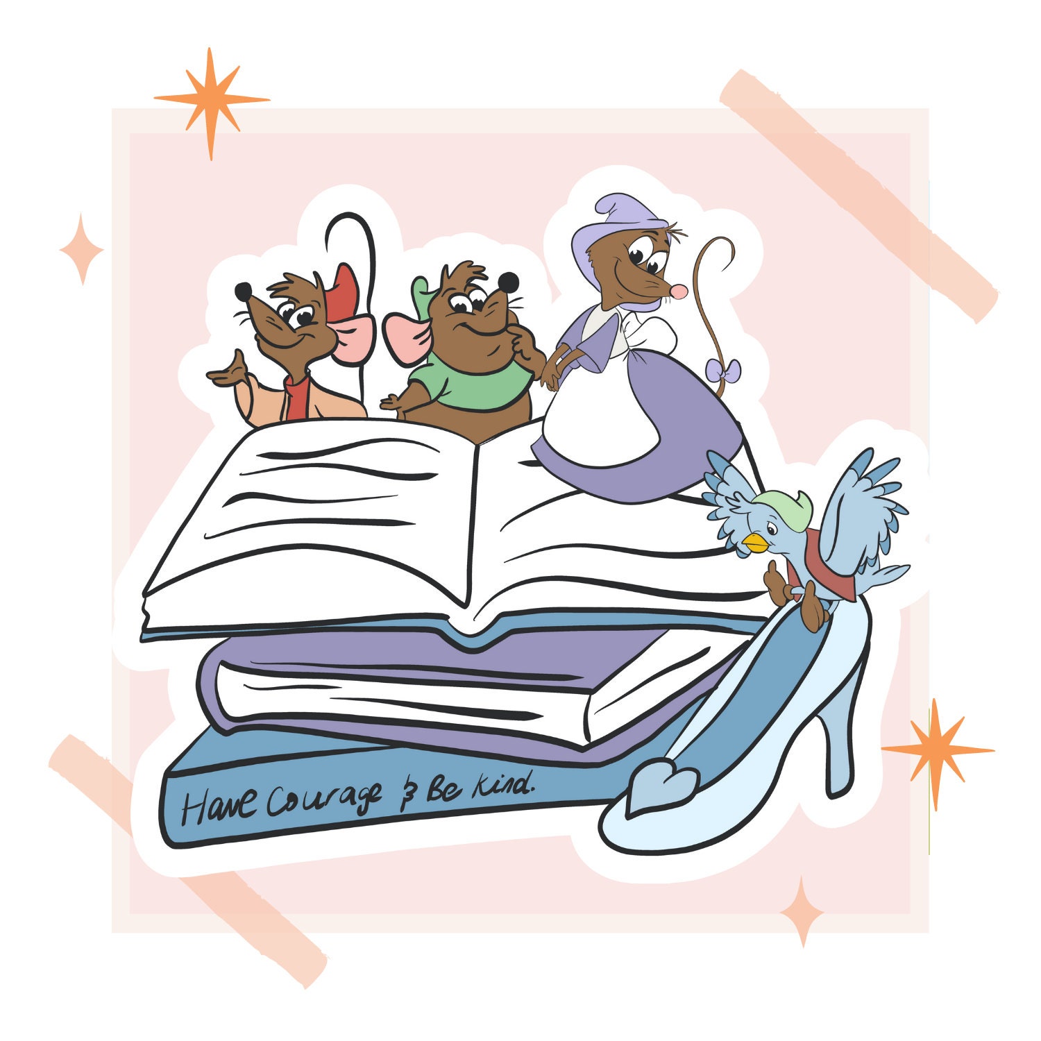 Princess Sidekicks Inspired set of 9 Stickers Sticker - Etsy