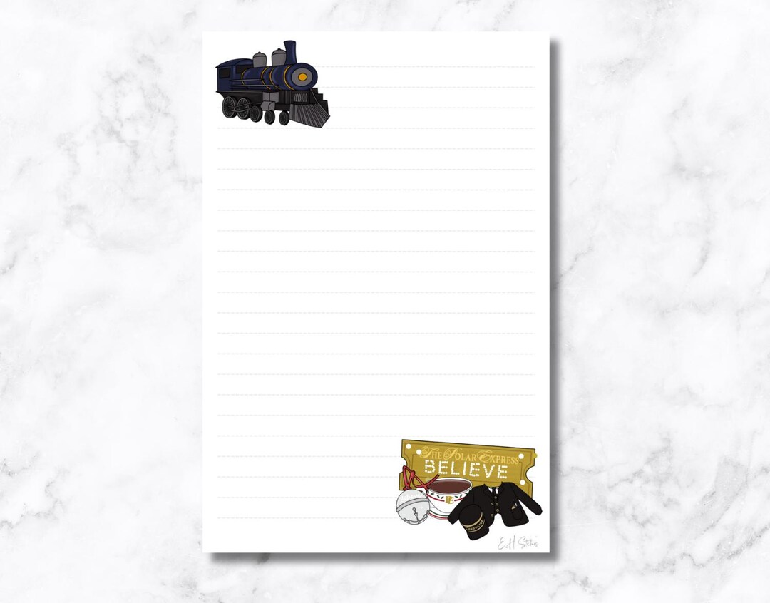 Express Train Notepad **EXCLUSIVE DESIGN** - Etsy
