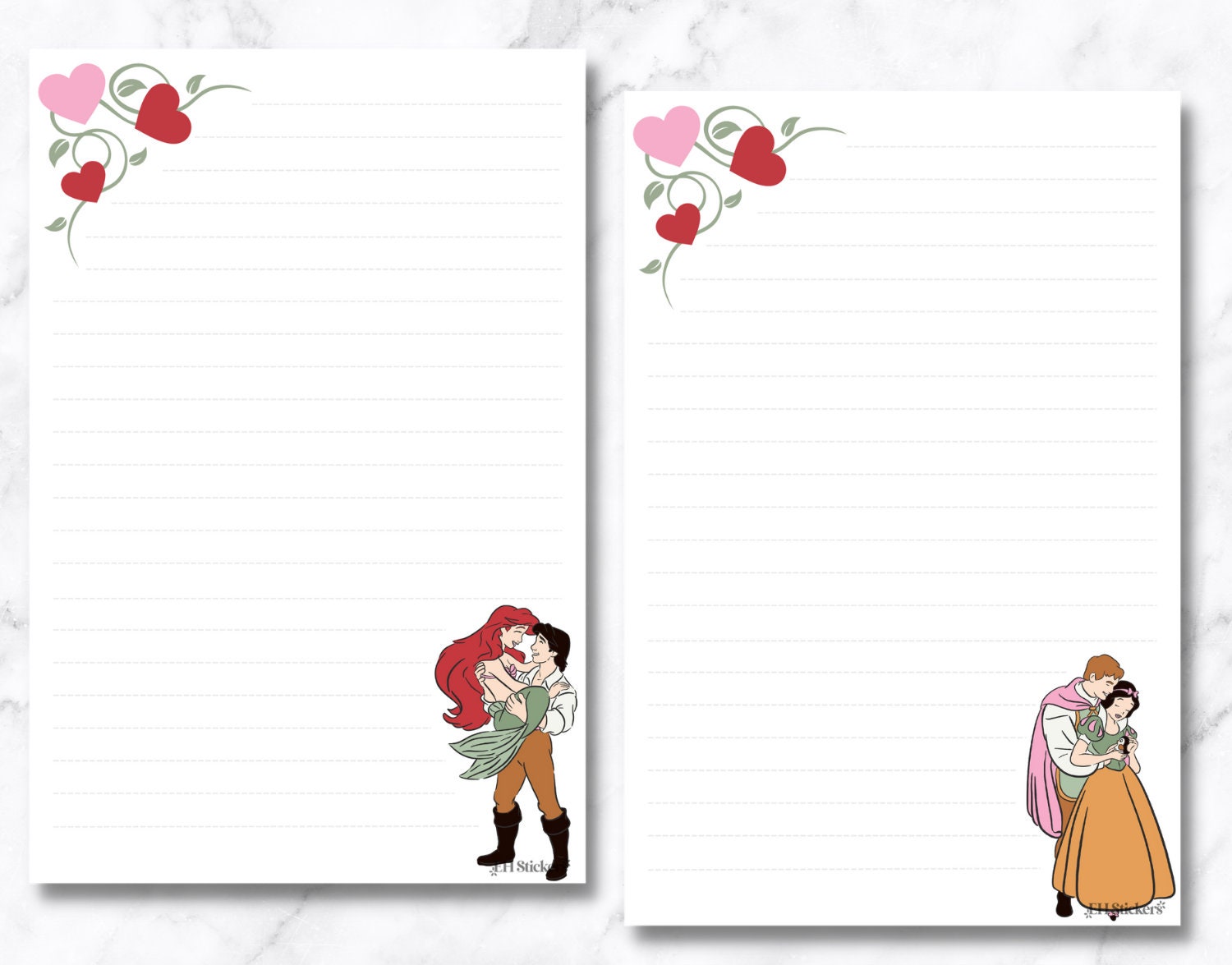Princess Couples Prince & Princess Notepad 40 Pages 4x6 104 - Etsy