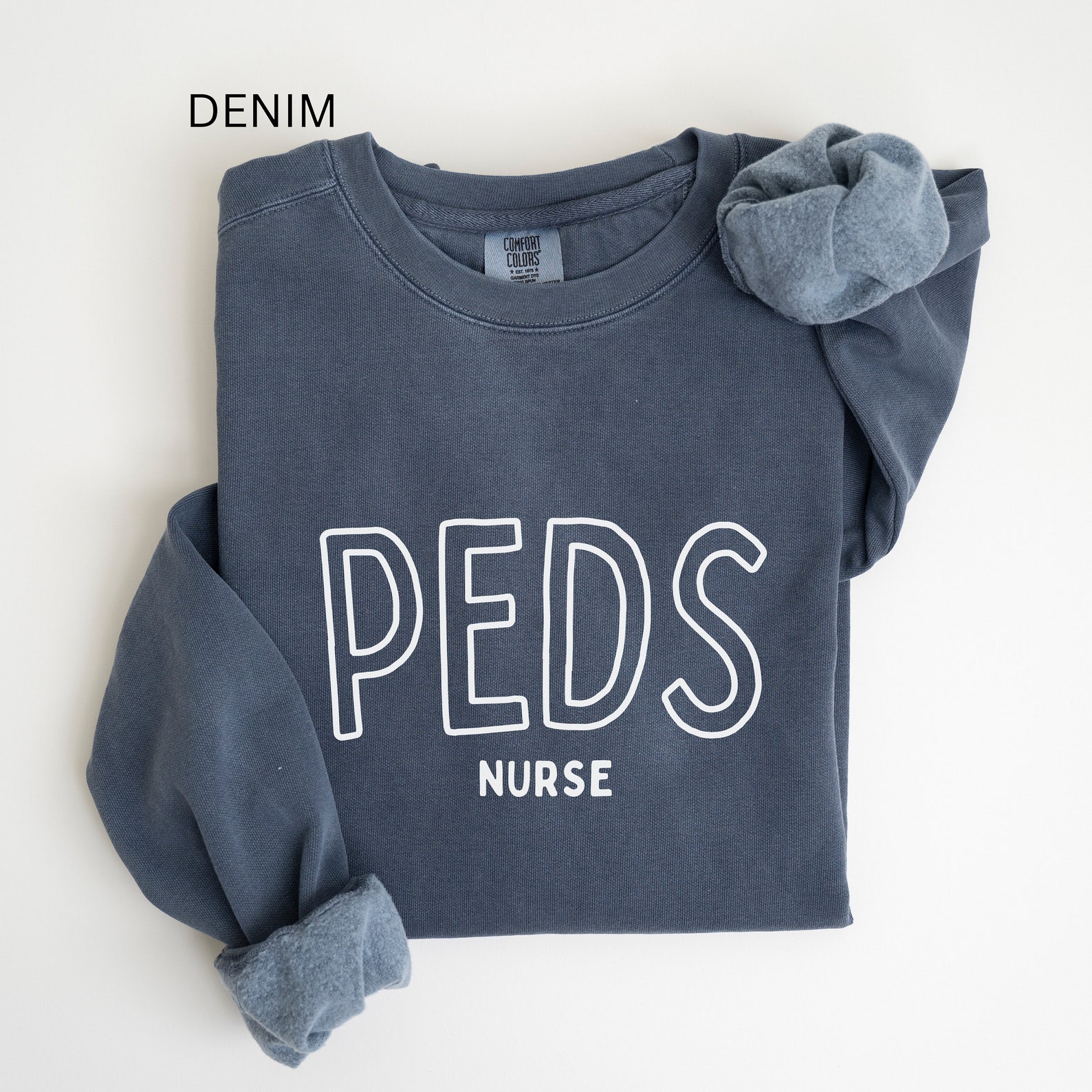 PEDS Nurse Sweatshirt, Pediatric Nurse Crewneck, Pediatric Nurse Shirt ...