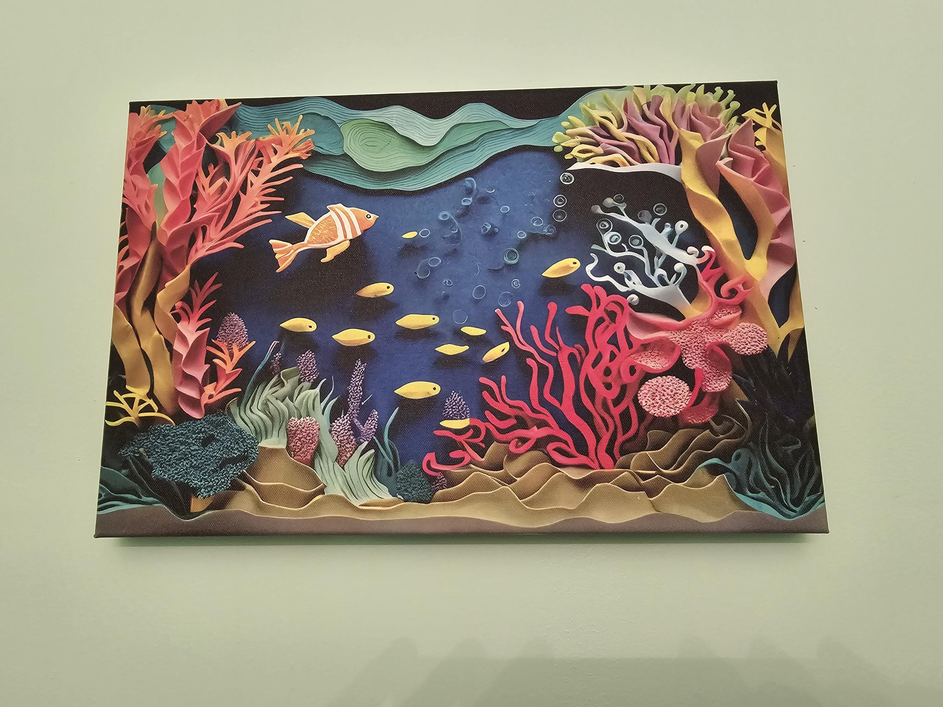 Coral Reef Canvas Print: Paper Quilling Ocean Animals Nursery Decor - Etsy