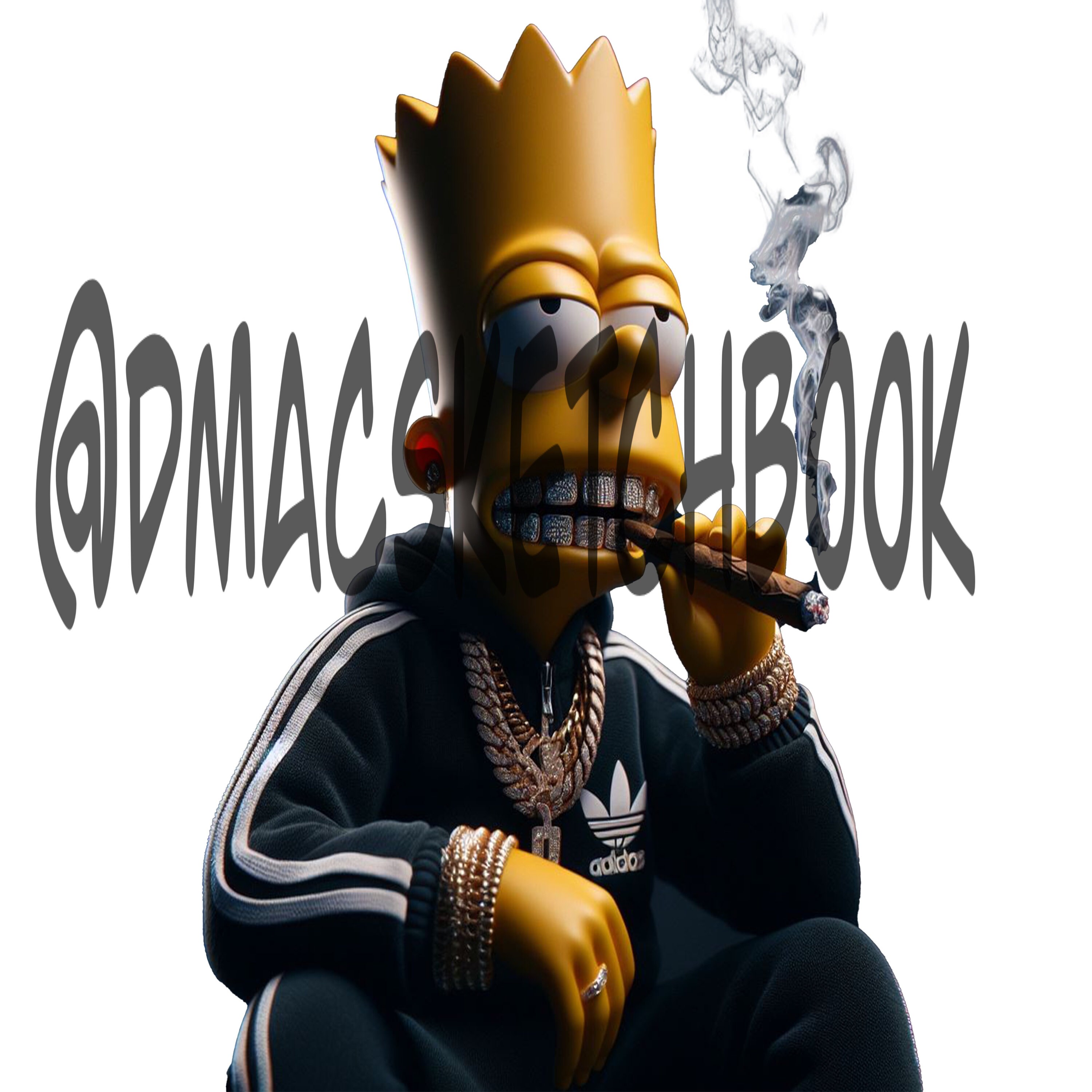 Graphic Graffiti Hip Hop Iced Out Bart Easy to Print Custom T Shirt ...