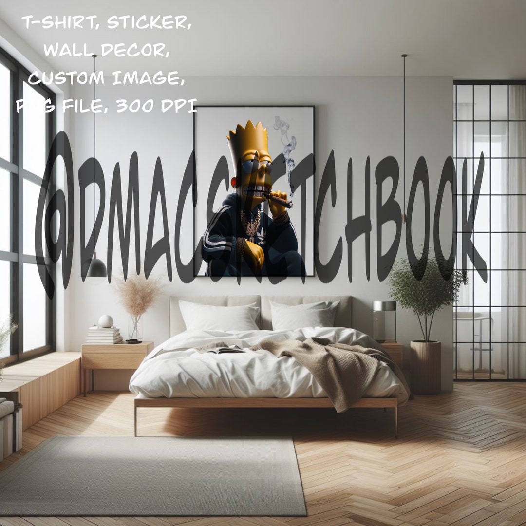 Graphic Graffiti Hip Hop Iced Out Bart Easy to Print Custom T Shirt ...