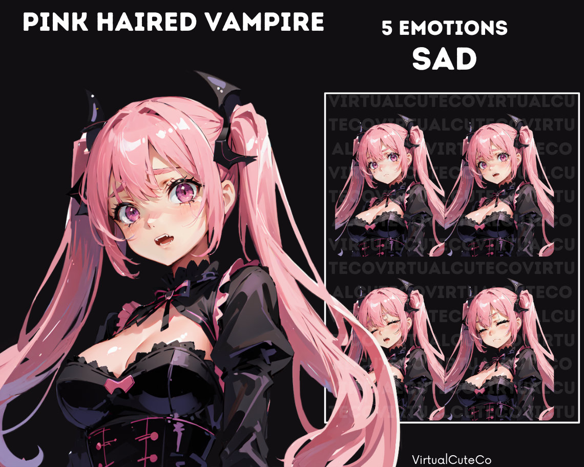 Anime Vampire Girl With Pink Hair
