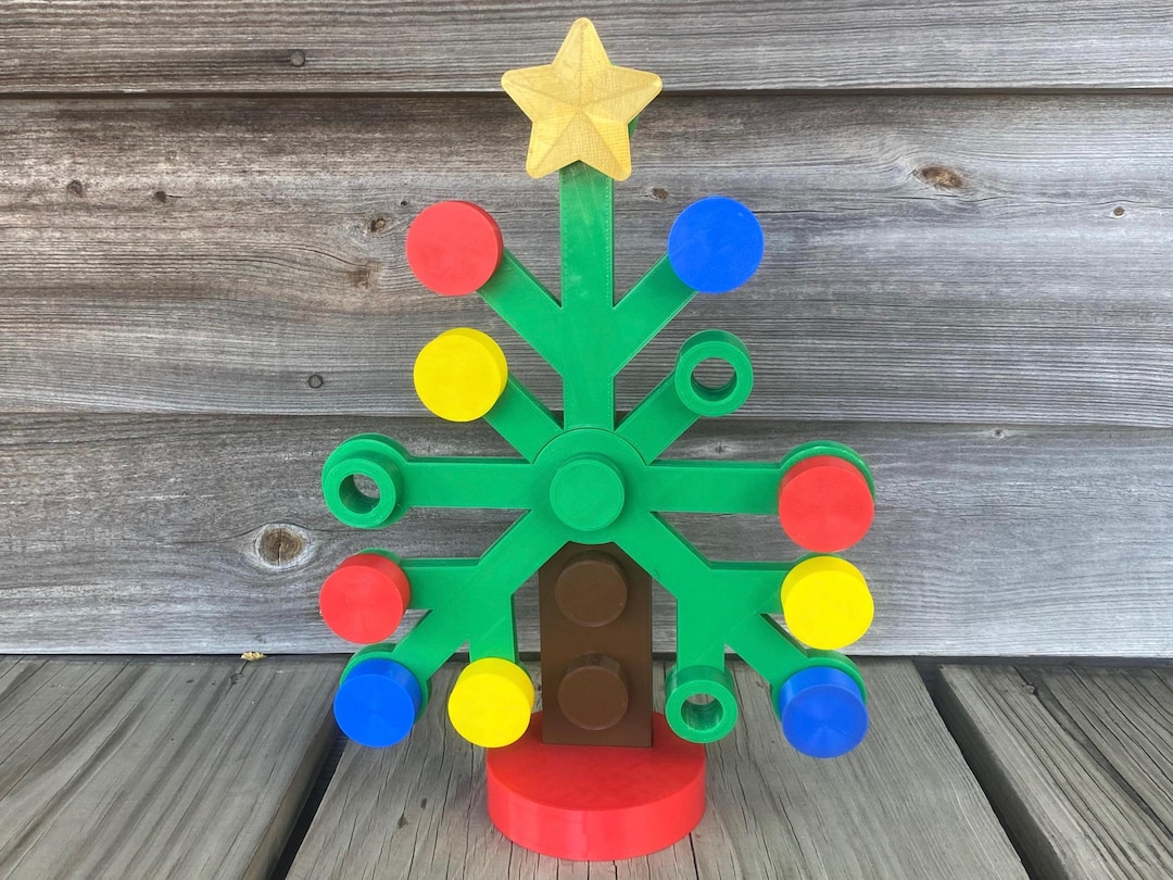 Giant Brick Christmas Tree- 10 Ornaments Countdown - Etsy