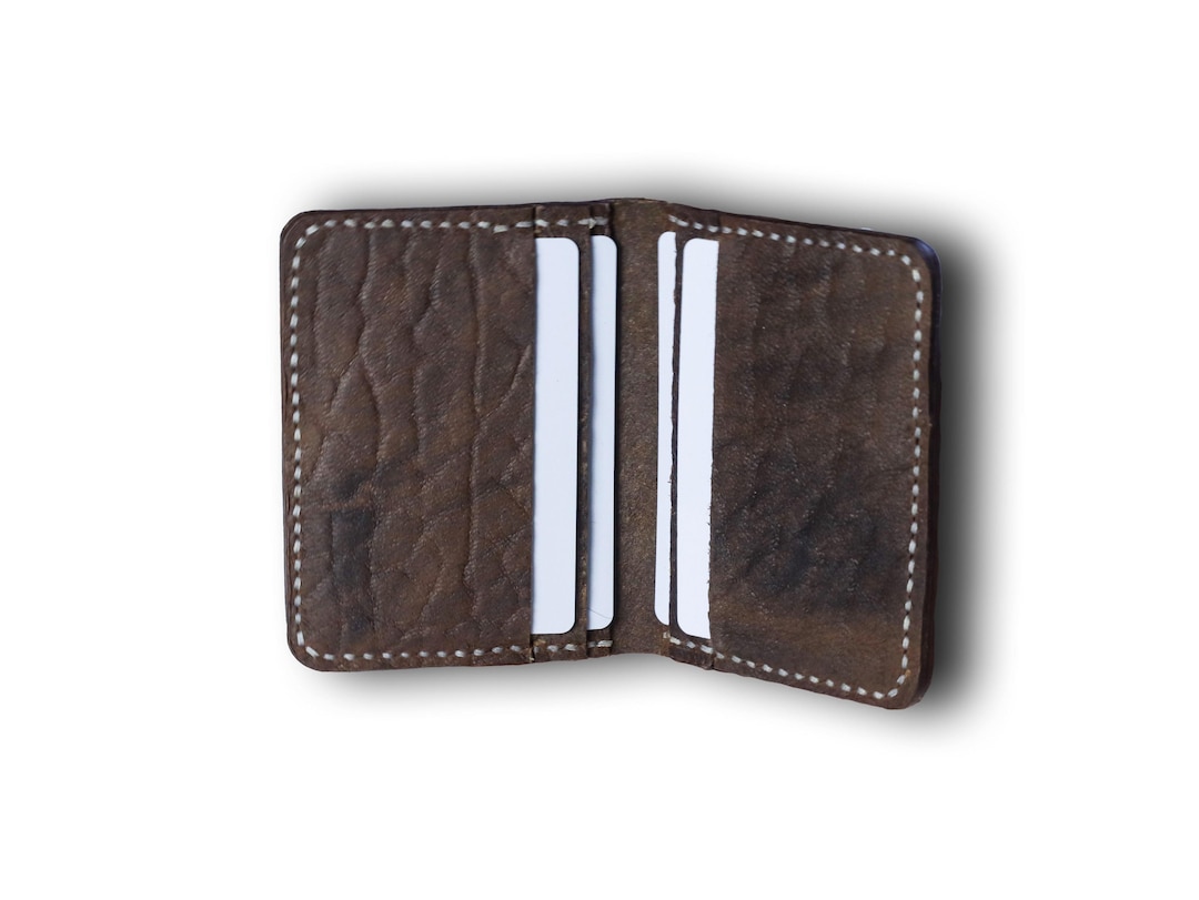 Handcrafted Bison Leather Wallet, Minimalist or Full Wallet! - Etsy