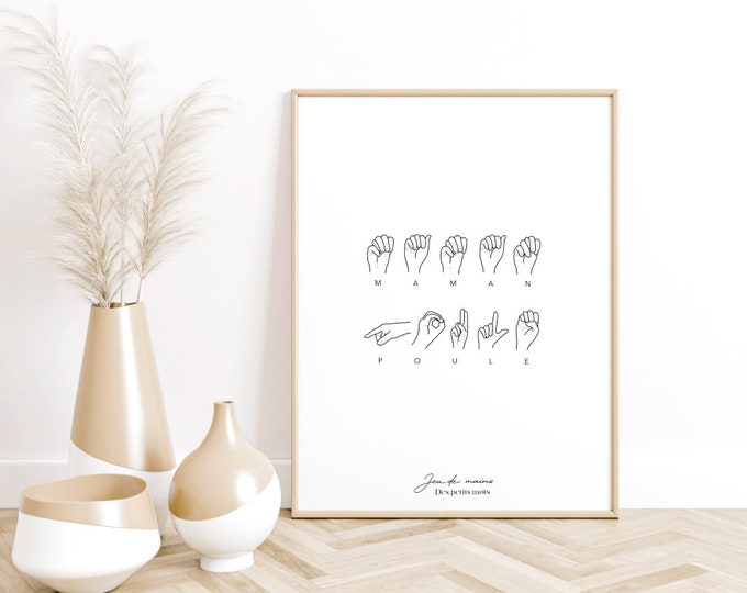 Personalized A4 Poster Sign Language Message - Etsy
