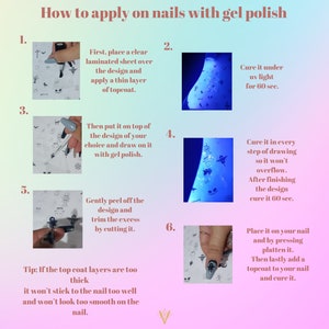 Digital Printable Nail Art Practice Sheet , Nail Art Drawing Sheet ...