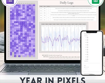YEAR IN PIXELS - Daily Mood Tracker | Google Sheets Template ...