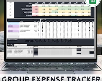 EXPENSE TRACKER for Groups | Google Sheets Template, Expense Log ...