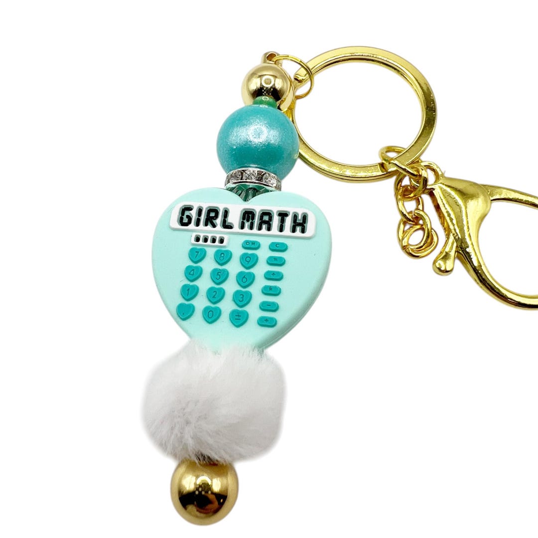 Girl Math Keychain, Funny Calculator Keychain, Cute Purse Charm, Gift ...