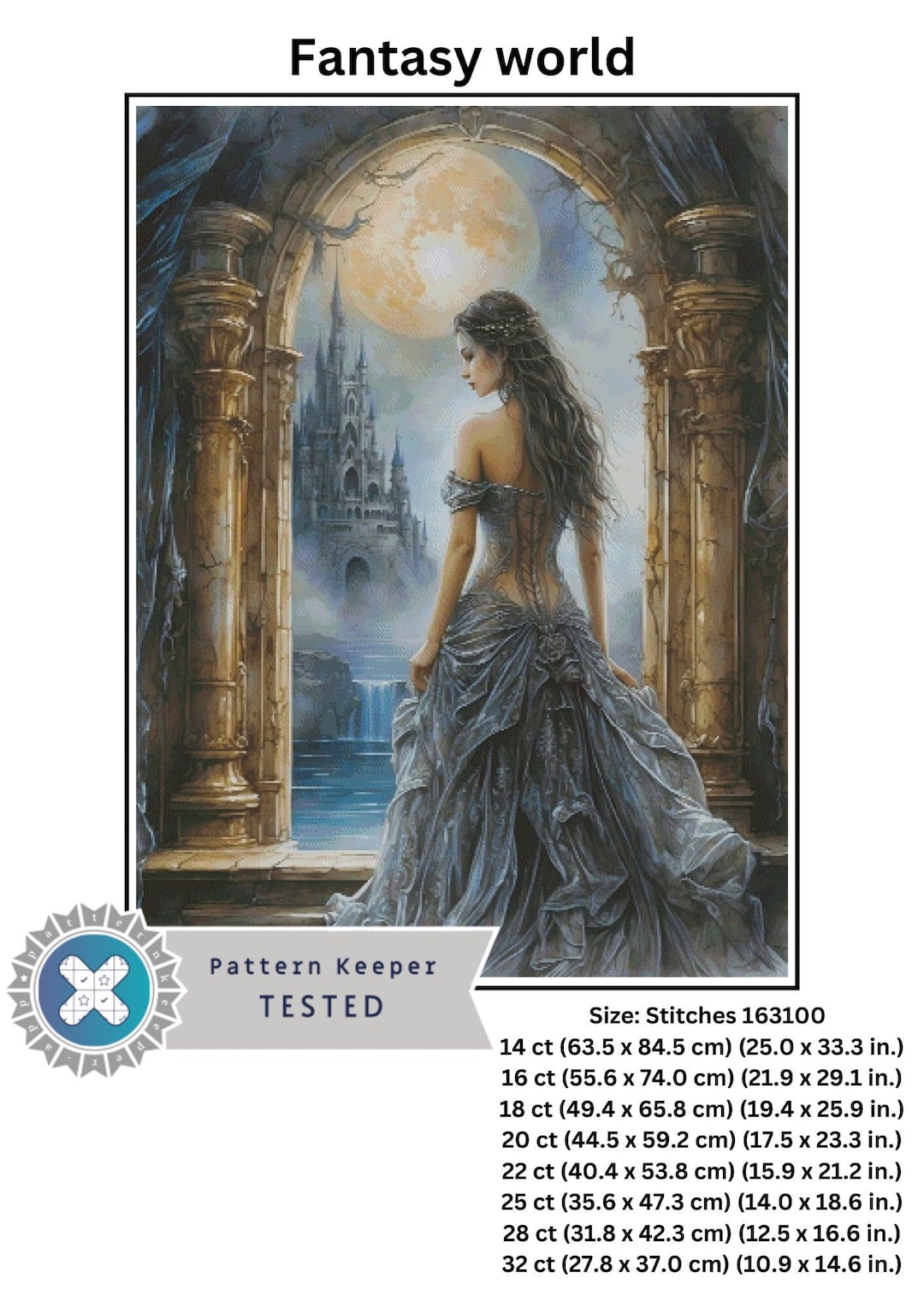 Fantasy World 4, Cross Stitch Pattern Full Coverage, Instant Download ...