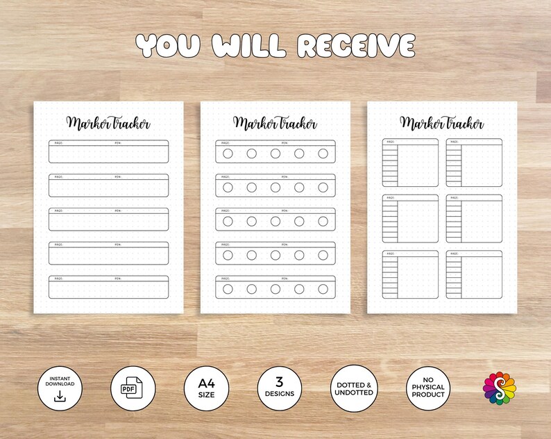 Marker Tracker | Marker Tracker Printable | Marker Swatch Sheet ...