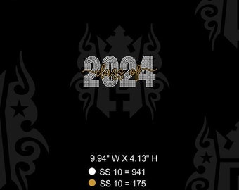 Graduation Stole Digital File Class of 2024 SS10 Rhinestone SVG ONLY ...