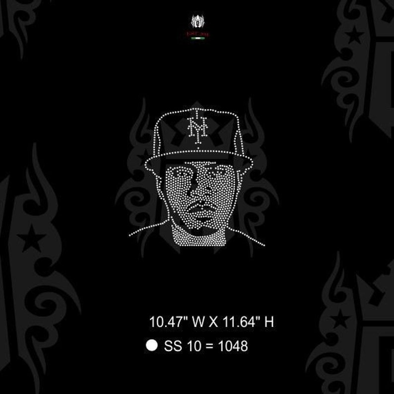 Nas Portrait Rhinestone Template Digital Download SVG Design File - Etsy