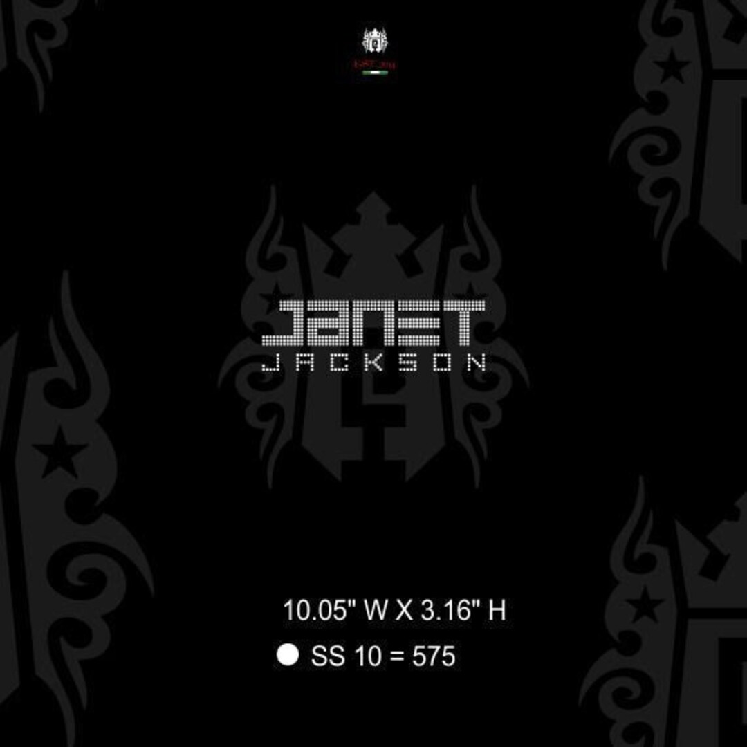 Janet Jackson Logo Rhinestone Template Digital Download SVG - Etsy UK