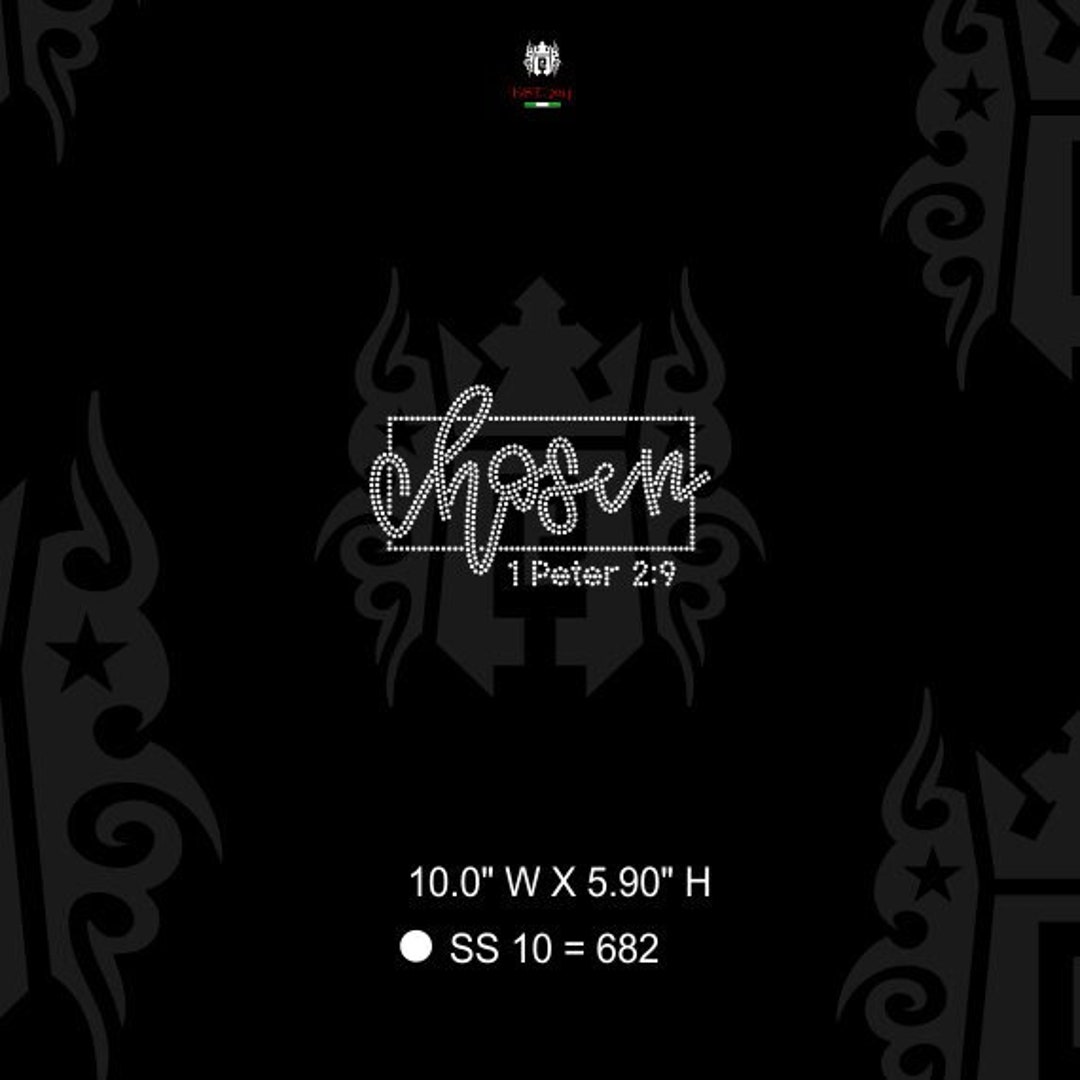 Chosen Vessel Rhinestone Template Instant Digital Download Svg Dxf Eps ...