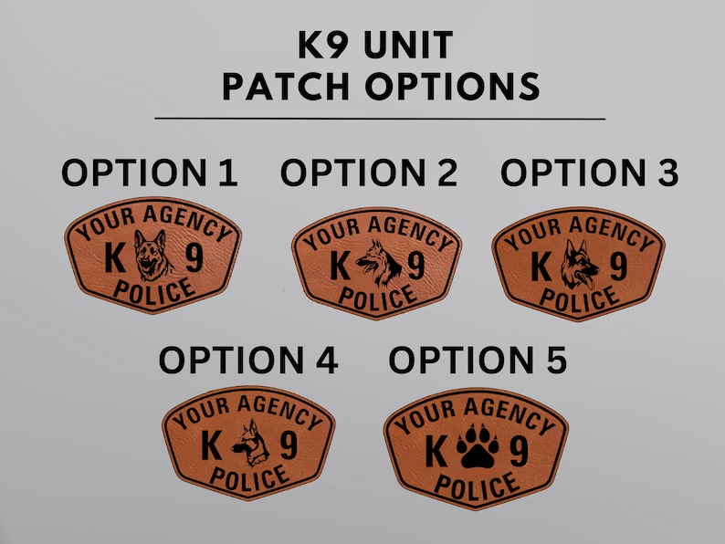 Custom K9 Police Dog Logo Emblem Personalized Canine Unit Badge ...