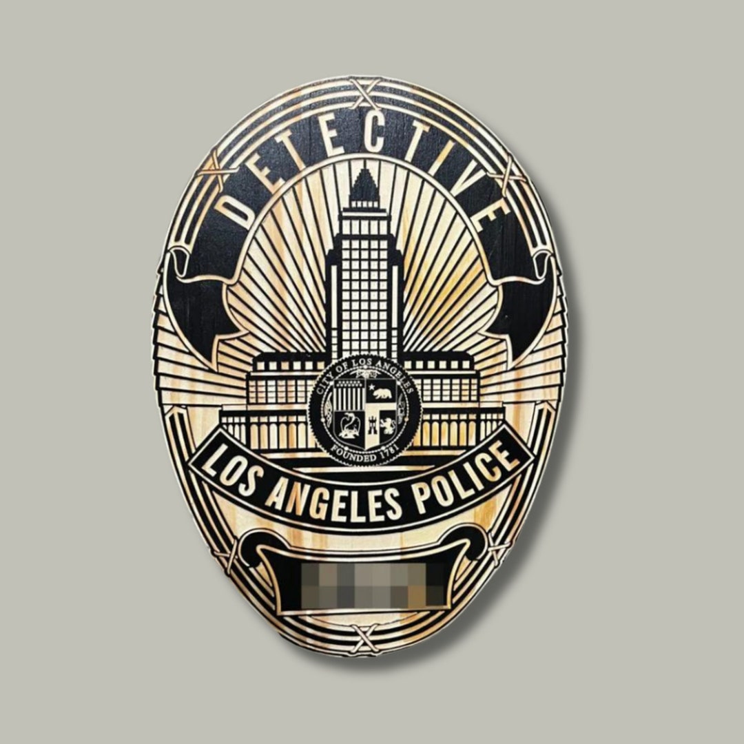 LAPD Wooden Police Badge Police Retirement Promotion Gift - Etsy Canada