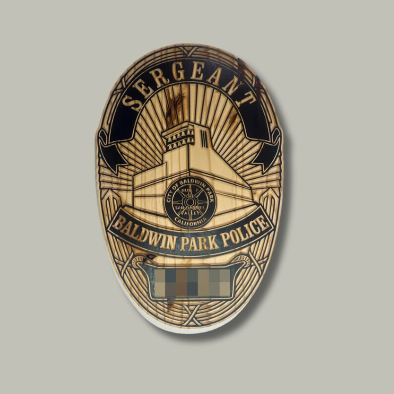 Personalized Wooden Police Badge Gift Police Retirement - Etsy