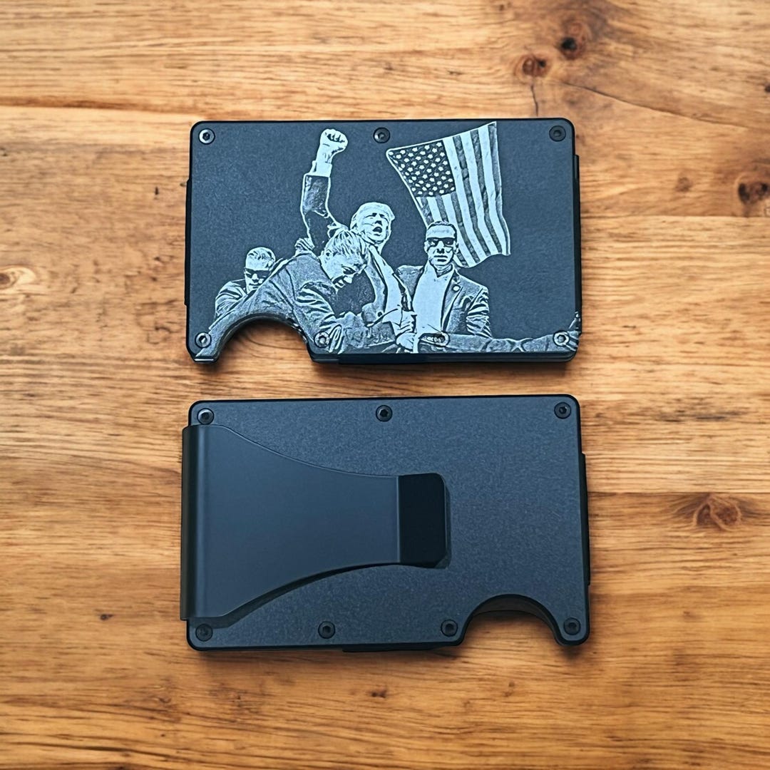 RFID Blocking Slim Wallet With Money Clip Trump Assasination Attempt ...