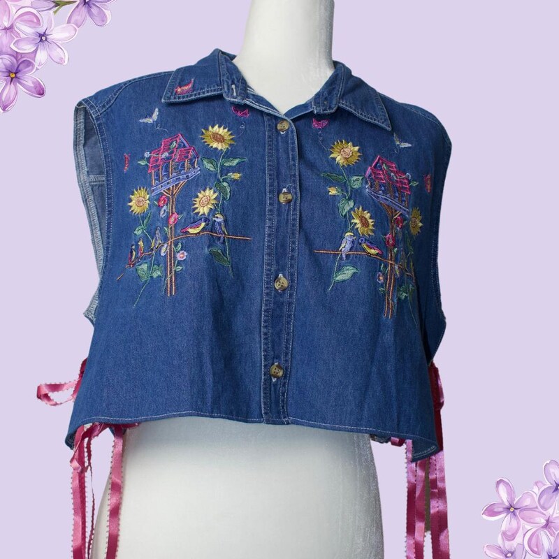 Embroidery Vest - Etsy