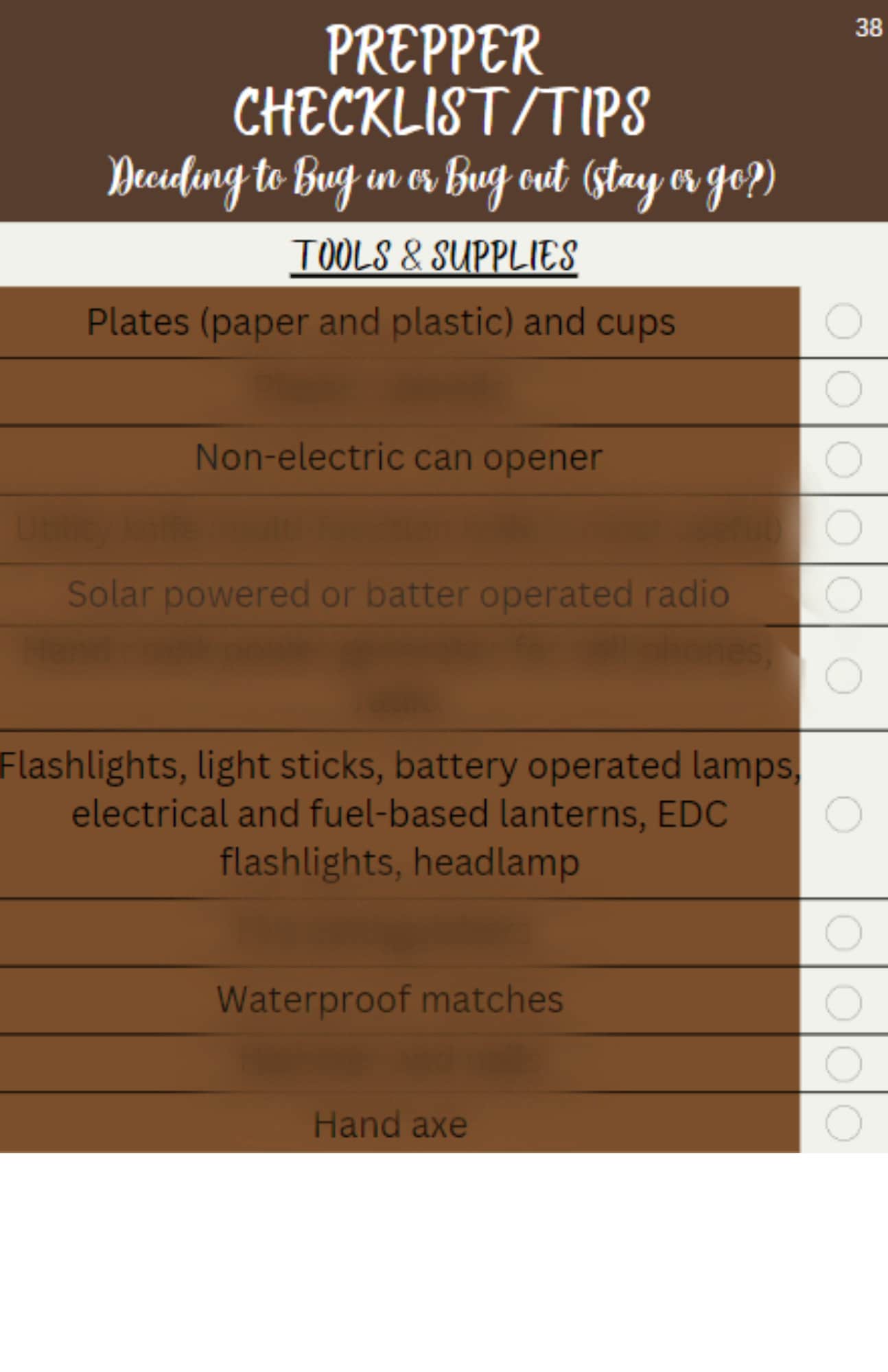 Prepper Survival Checklist W/ Tips | Printable & Editable Digital ...