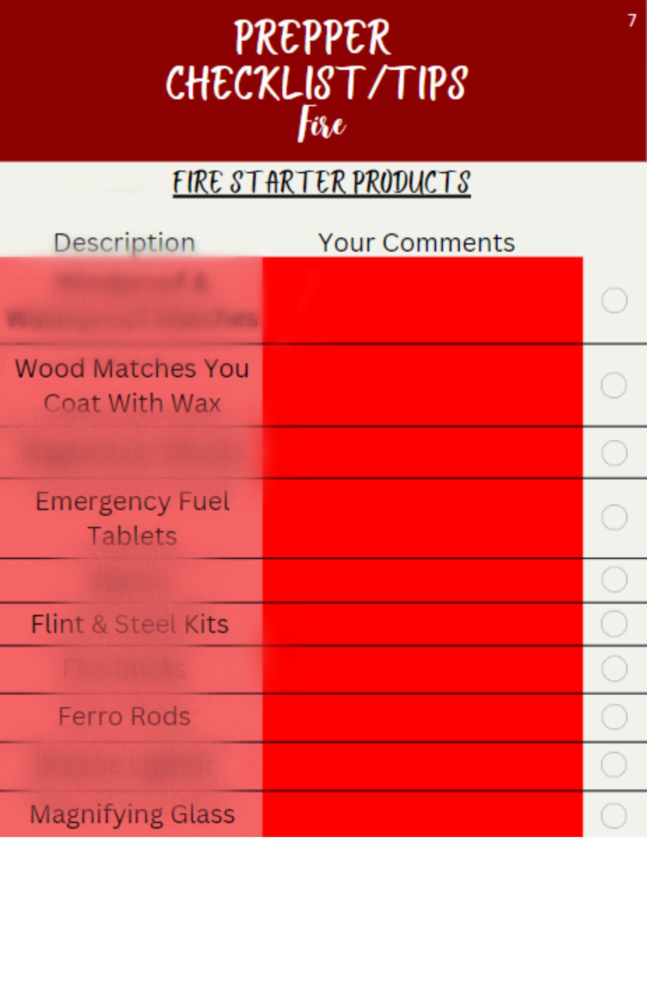 Prepper Survival Checklist W/ Tips | Printable & Editable Digital ...