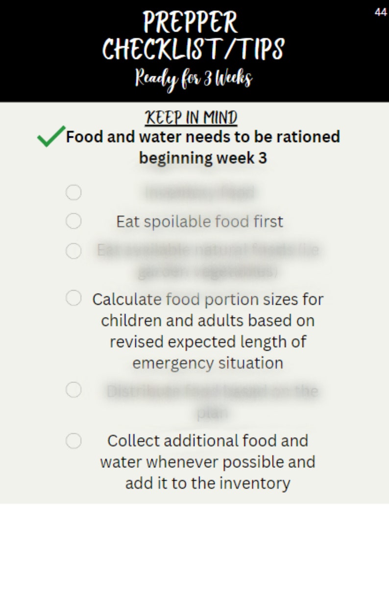 Prepper Survival Checklist W/ Tips Printable & Editable Digital Product ...