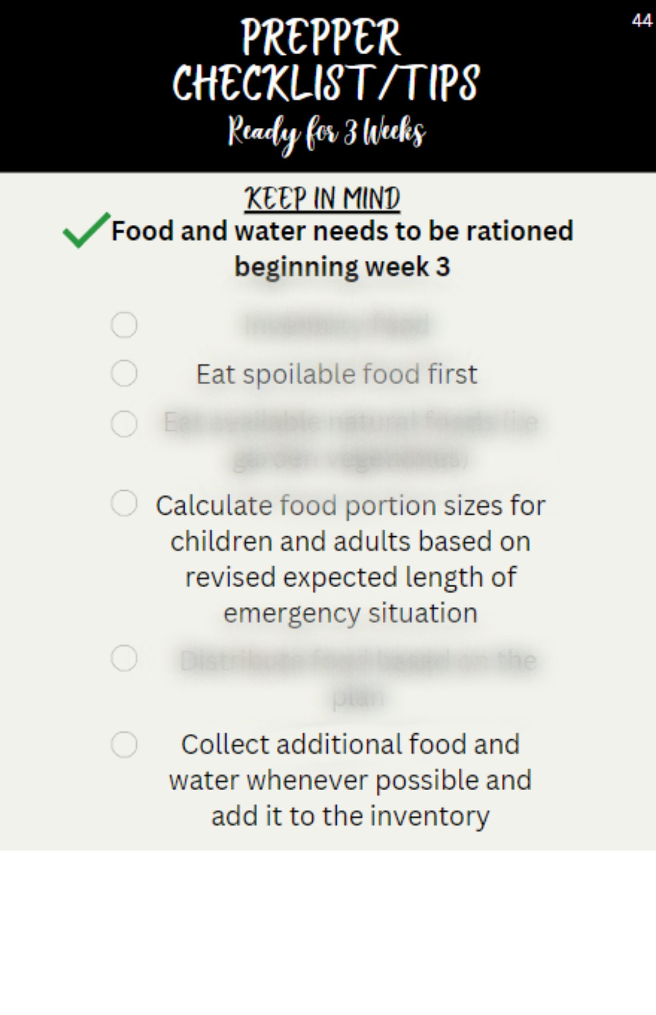 Prepper Survival Checklist W/ Tips Printable & Editable Digital Product ...