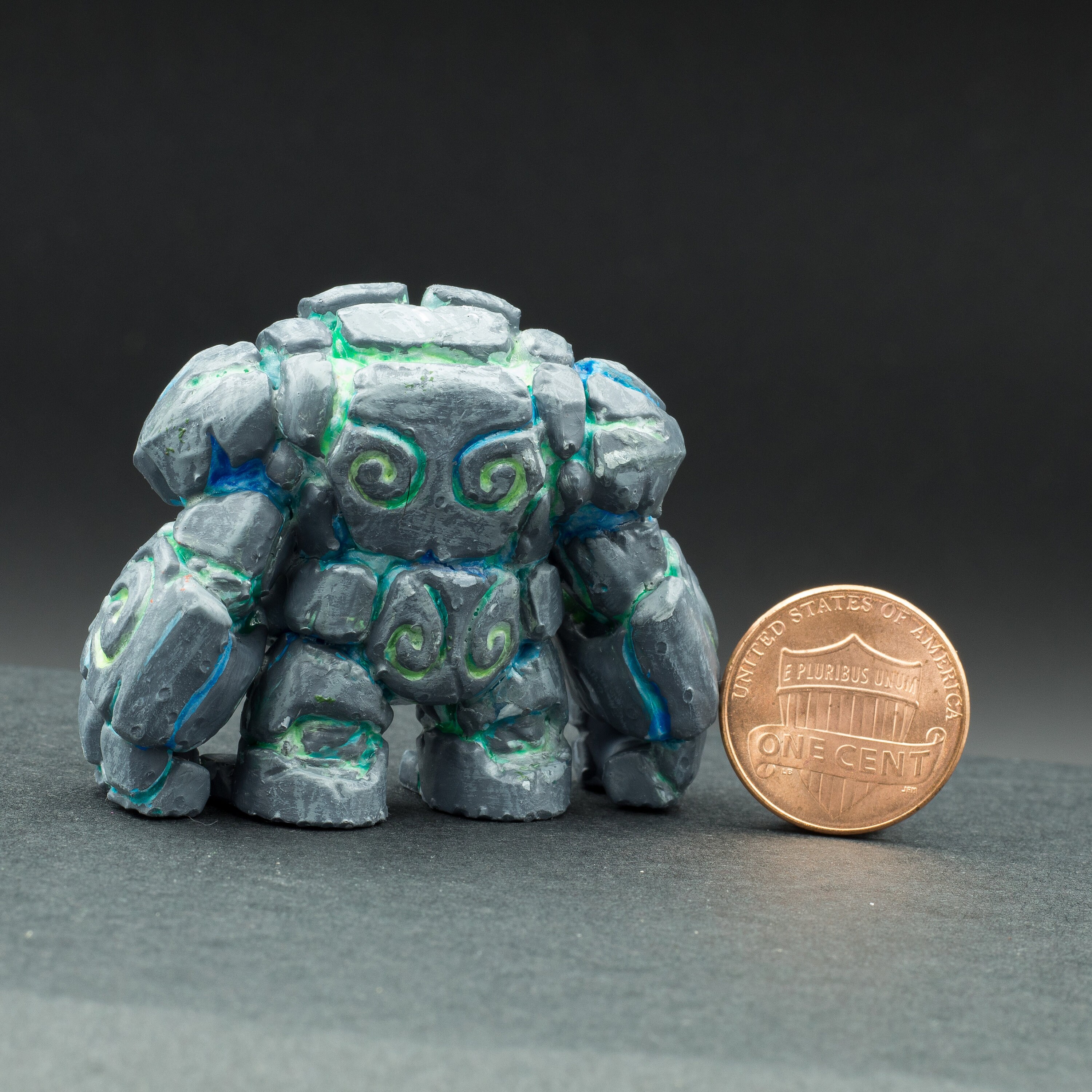 Painted Rock Golem Miniature - Etsy