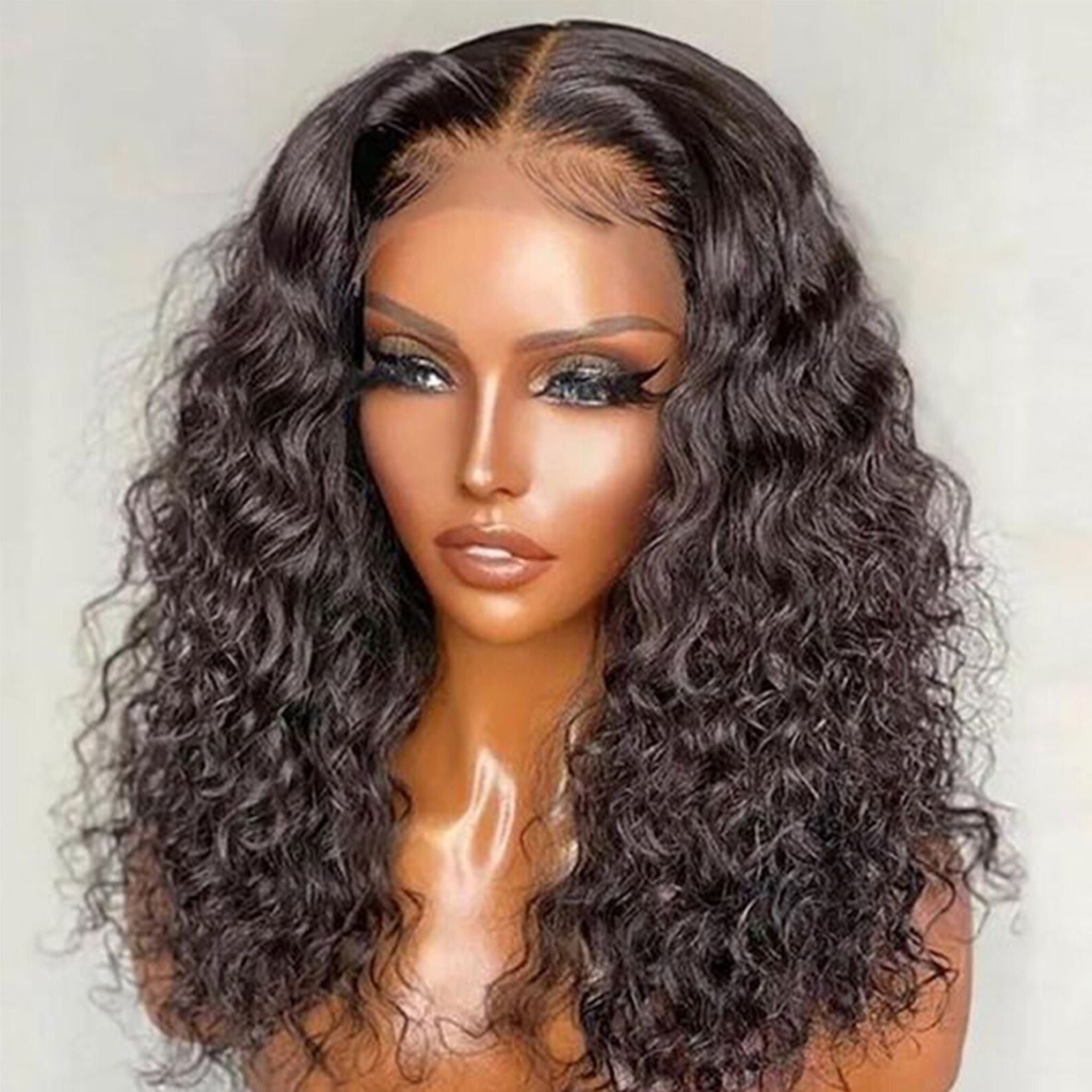 4X4 Glueless Water Wave High Density Lace Closure Wig - Etsy