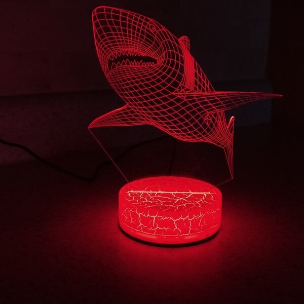 3d Shark Night Light - Etsy