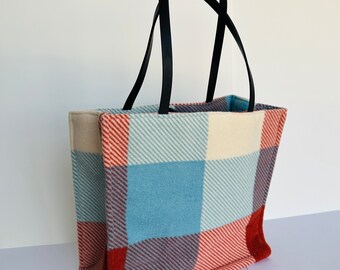 Fleece Fabric Tote Bag, Large Bag, Shoulder Tote, Daily Bag, Everyday ...