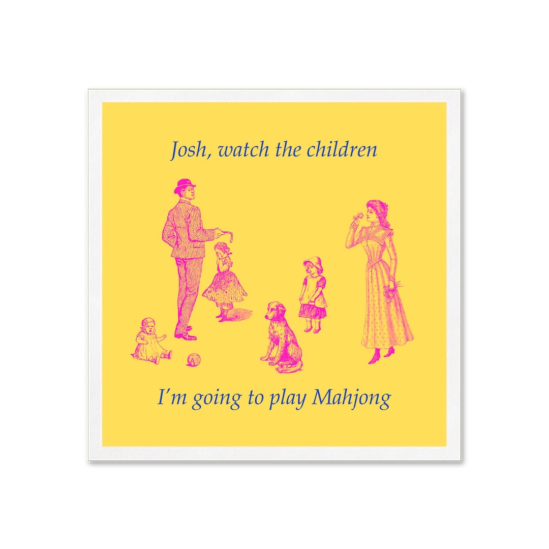 Mahjong Napkins Funny, 50 Pack, 100 Pack, Cocktail Napkin, Bright ...