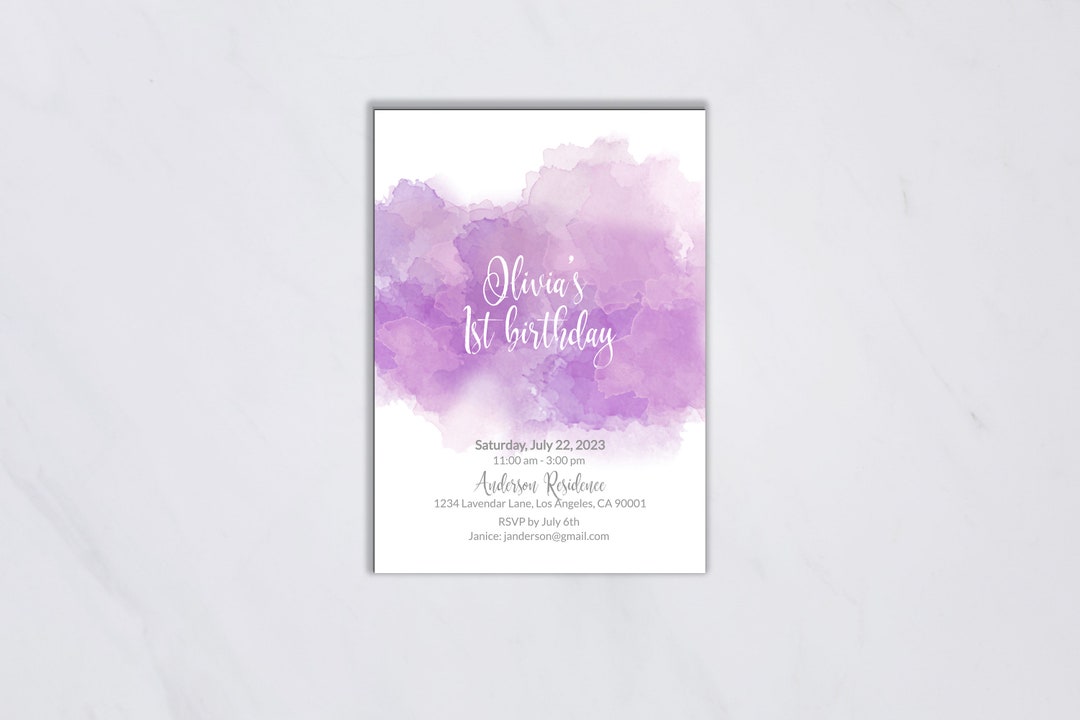 DIGITAL DOWNLOAD TEMPLATE Purple Lavender Lilac - Etsy