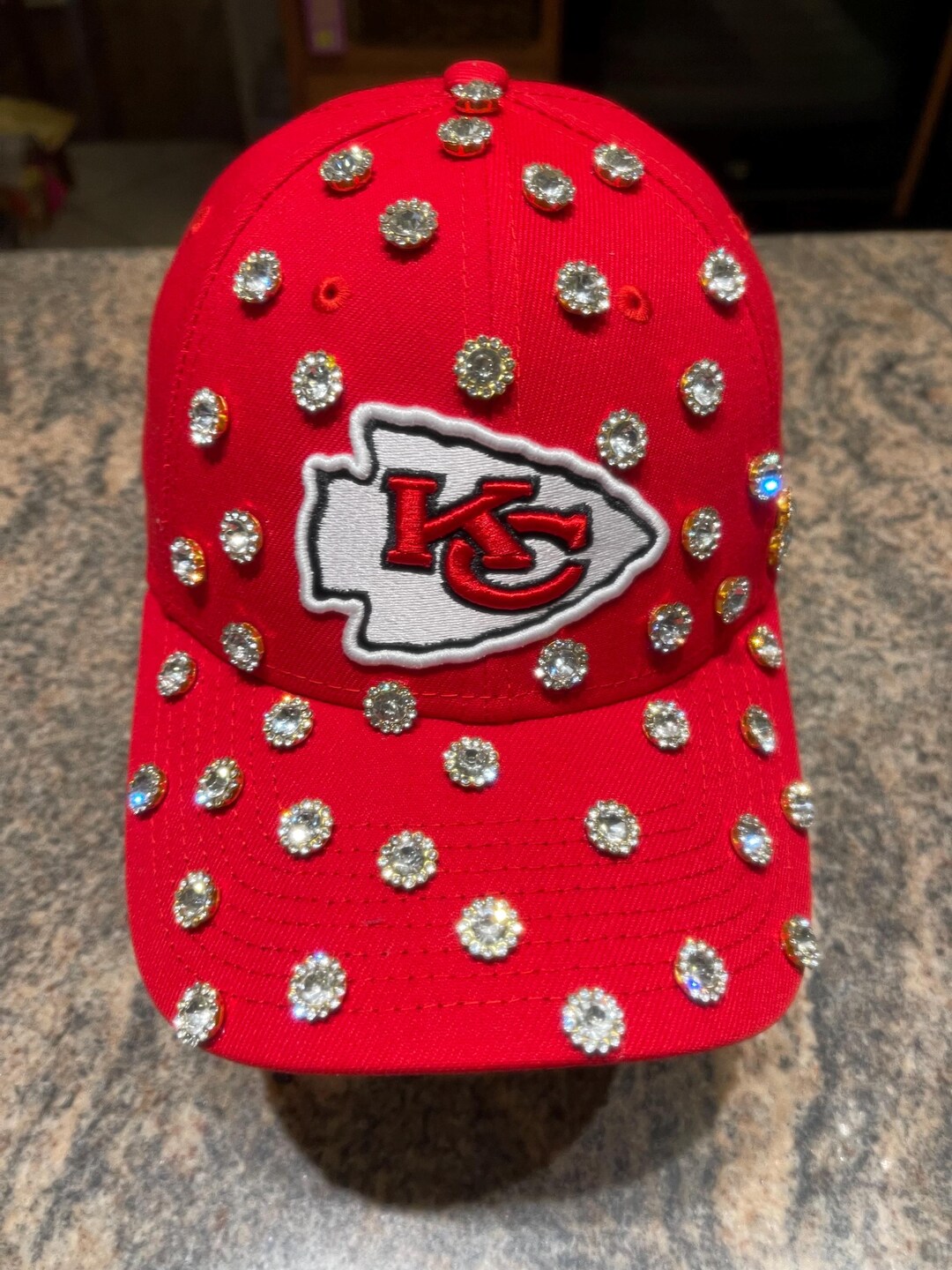 Kansas City Chiefs Rhinestone Baseball Hat - Etsy