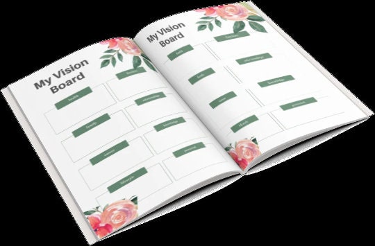 Printable Vision Board Tracker Digital Vision Board Planner Vision ...