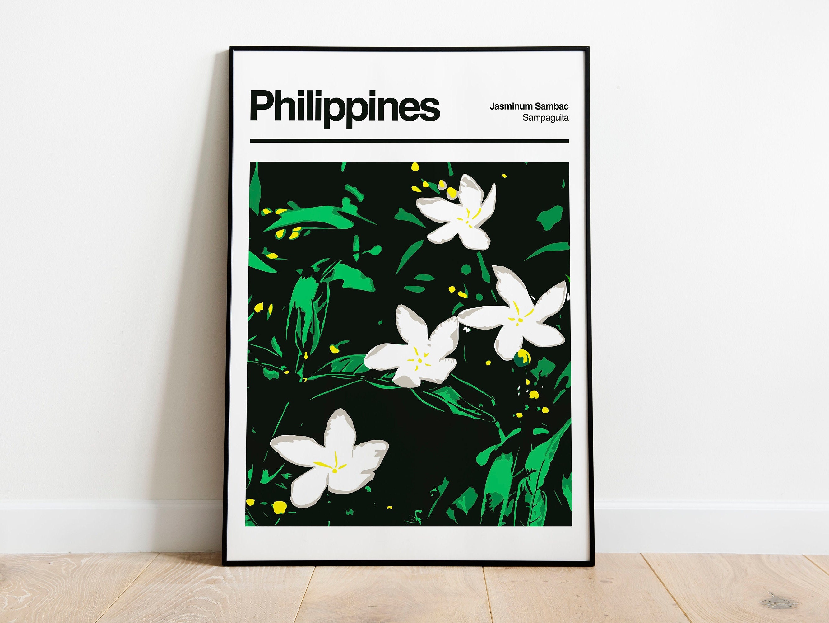 Philippines Botanical Poster - Botanical Abstract Art, Philippines Wall ...