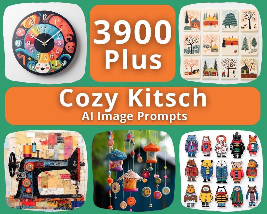 3900 Cozy Kitsch AI Image Prompts Midjourney Dall-e Wide Variety ... 3900 Cozy Kitsch AI Image Prompts Midjourney Dall-e Wide Variety ...