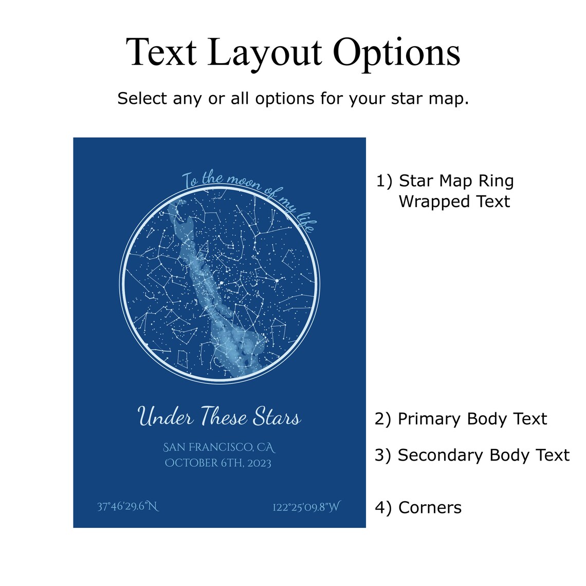 Pacific Vibes Star Map Custom Star Map Personalized Star Chart Night ...