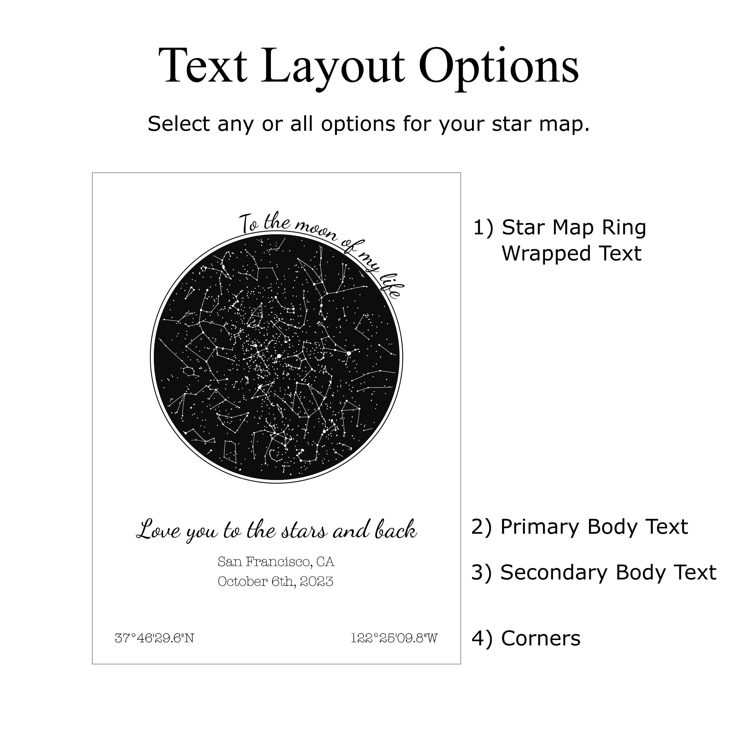 Classic Star Maps - Custom Star Map - Personalized Star Chart - Night ...