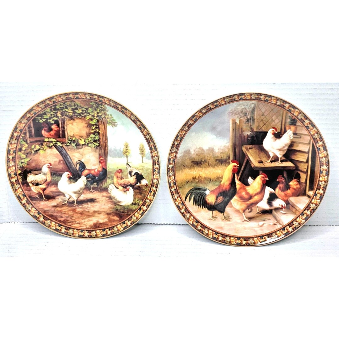 Free Range Chickens Collectible Plates Set of 2: Penthouse Suite ...