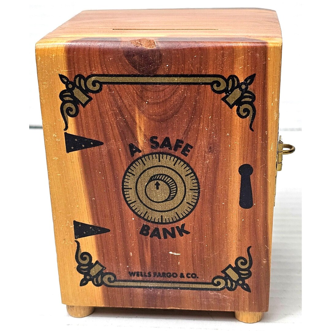 Vintage Wells Fargo & Co. Cedar Wood Bank Box With Brass Hinges - Etsy