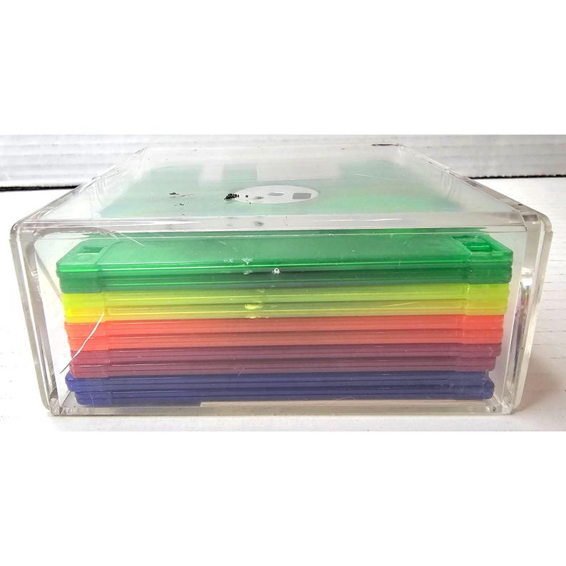Vintage Imation 10-pack 3.5 Floppy Diskettes in Clear Plastic Case ...