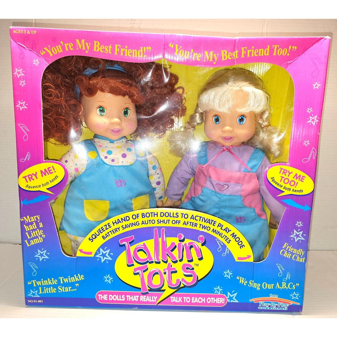 Vtg Talkin Tots Interactive Dolls Set Sing-along Chit Chat Features ...