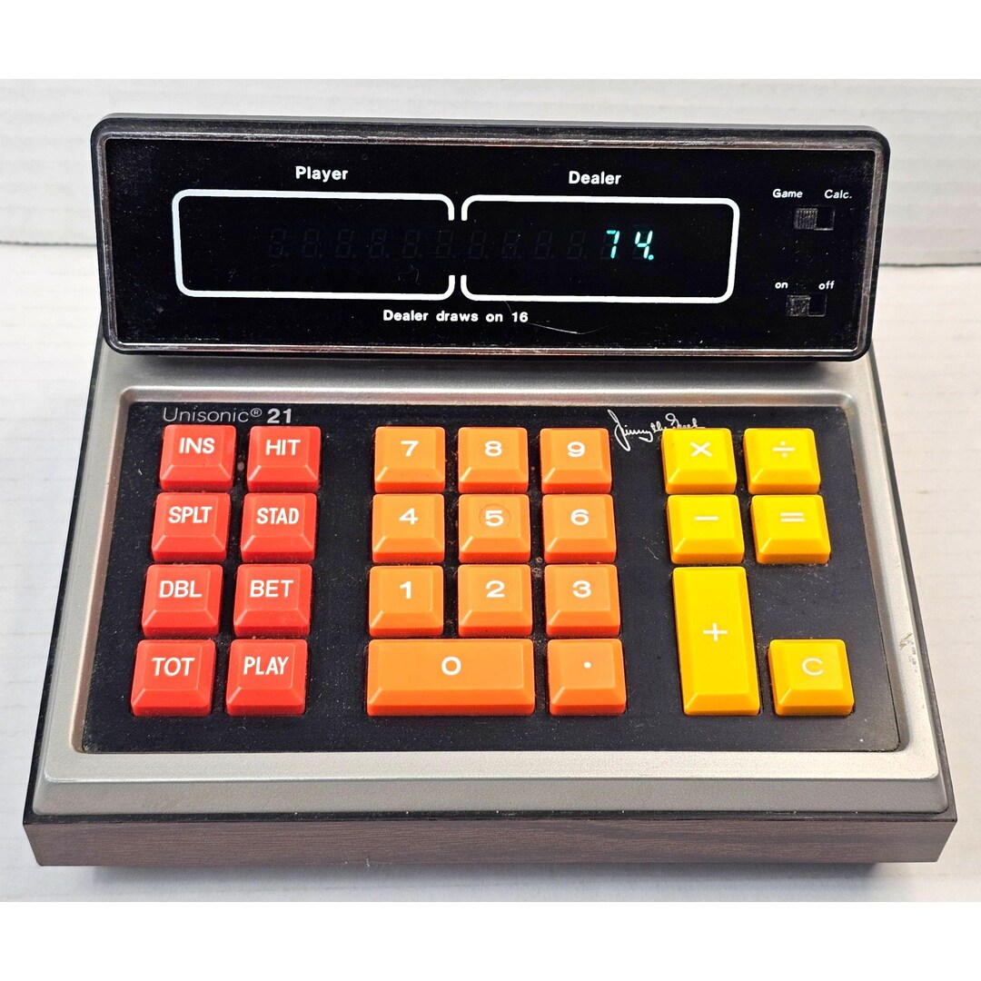 Unisonic 21 Jimmy the Geek Electronic Blackjack Game With Calculator ...