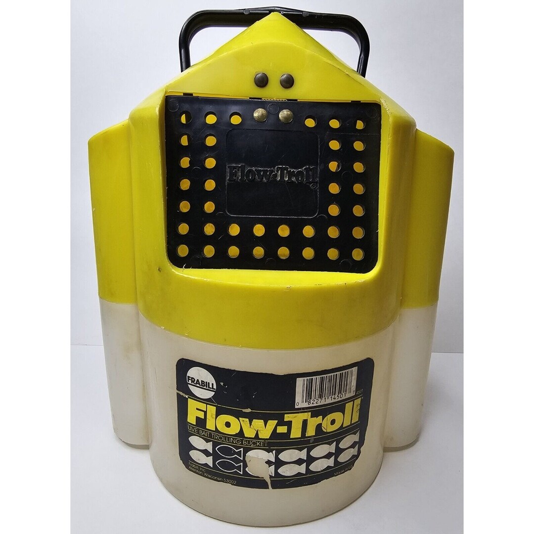 Vintage Frabill Flow-troll Live Bait Box Bucket - Etsy