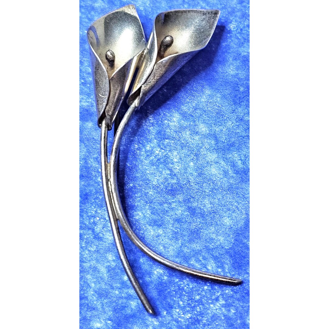 Vintage Stuart Nye Sterling Silver Calla Lily Brooch Pin - Etsy