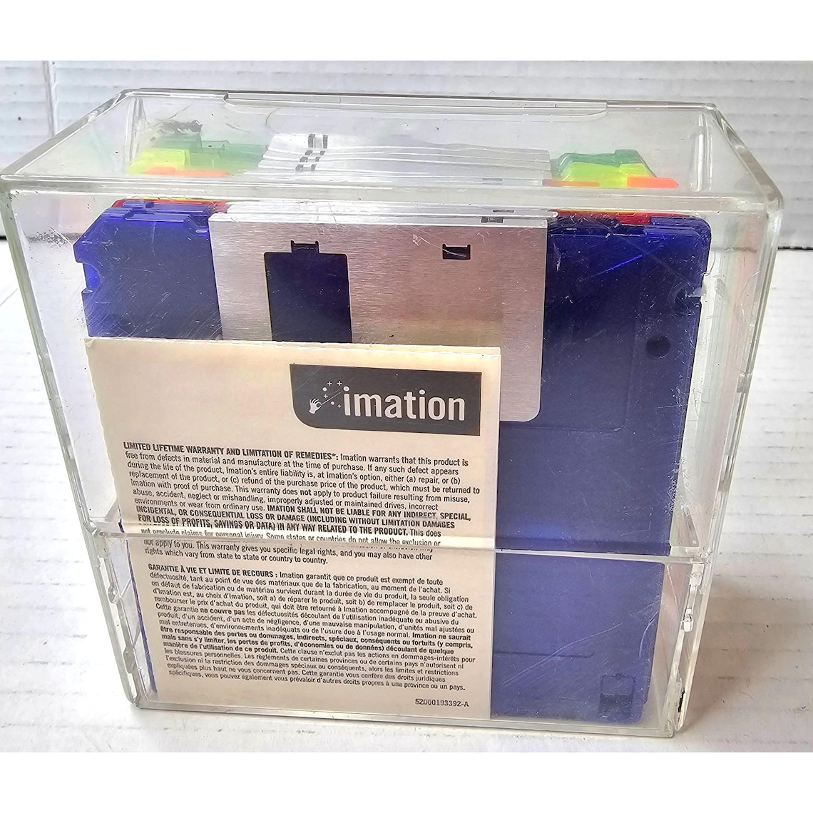 Vintage Imation 10-pack 3.5 Floppy Diskettes in Clear Plastic Case ...